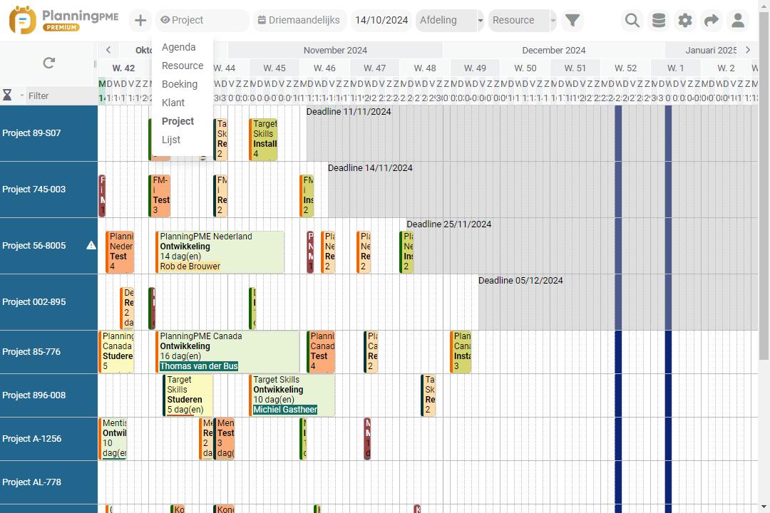 Projectplanning |PlanningPME Web Access