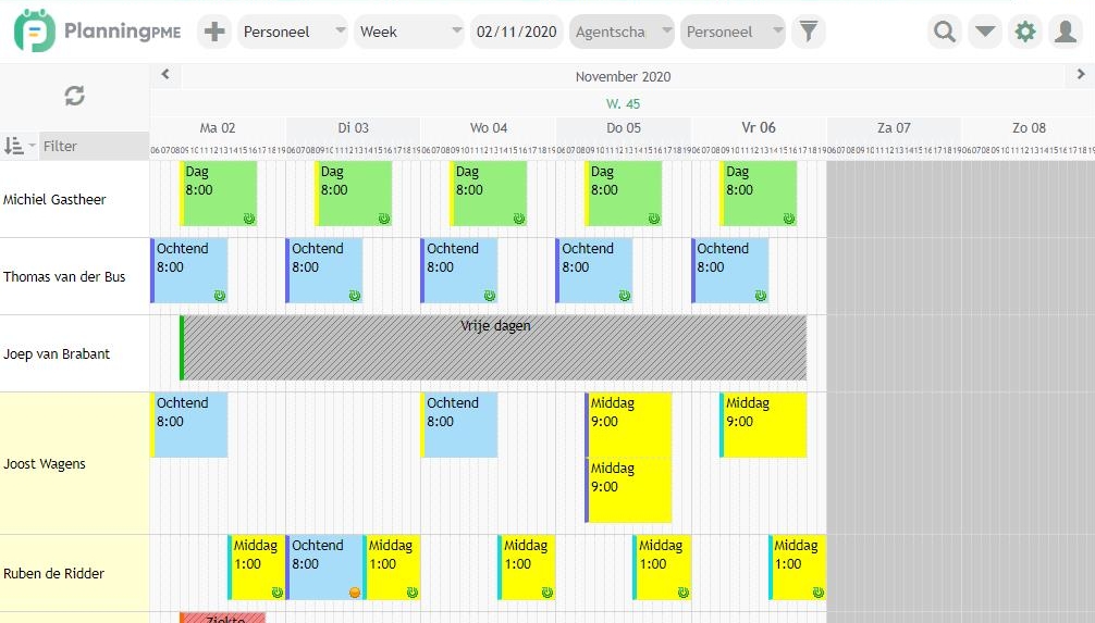 Schema management software en tijd